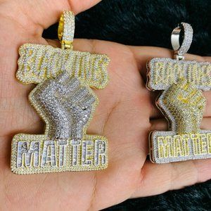 My Choice Store | Accessories | Gold Finish Fist Black Lives Matter ...
